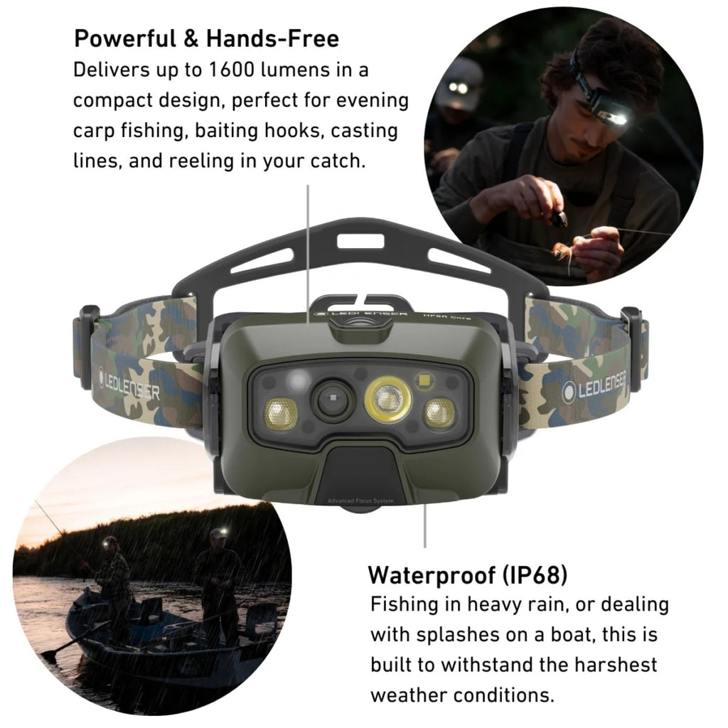 LEDLENSER HF8R Core RGB Camo Rechargeable Head Torch | Open Season